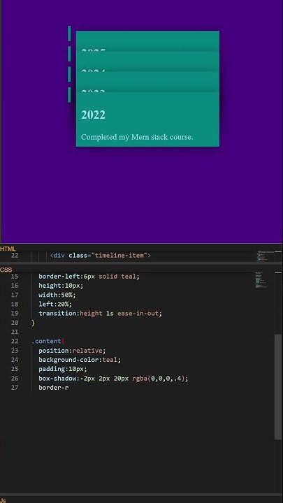 Build a Collapsible Timeline in CSS #Shorts - YouTube