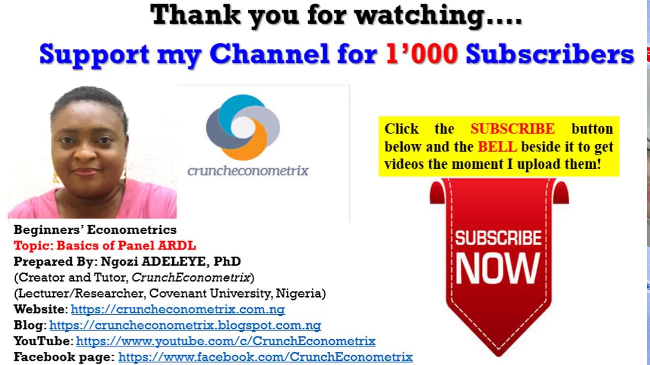 Basics of Panel ARDL #ardl #paneldata #pedronitest #panelardl - YouTube