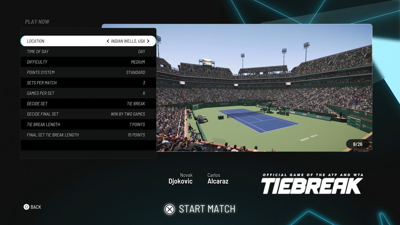 TIEBREAK - ALL VENUES IN THE GAME (PS5) - YouTube