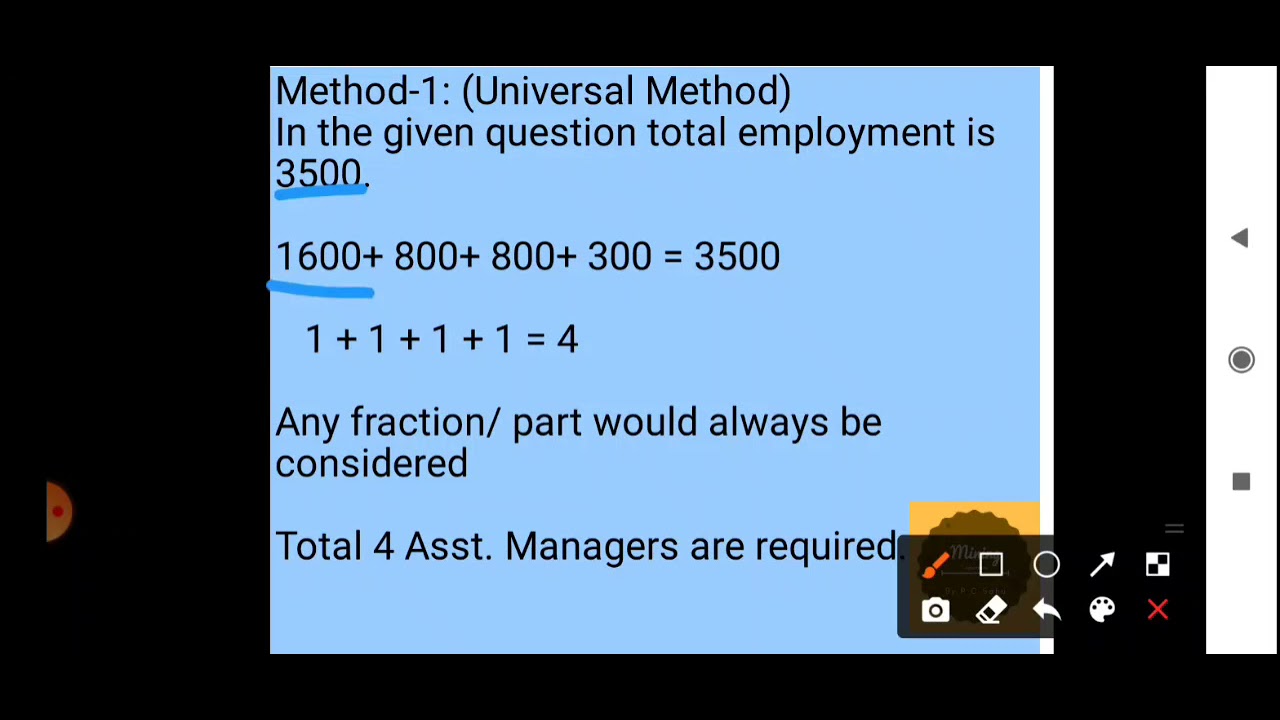 Calculation of requirement of Asst Manager, Workmen Inspector and ...