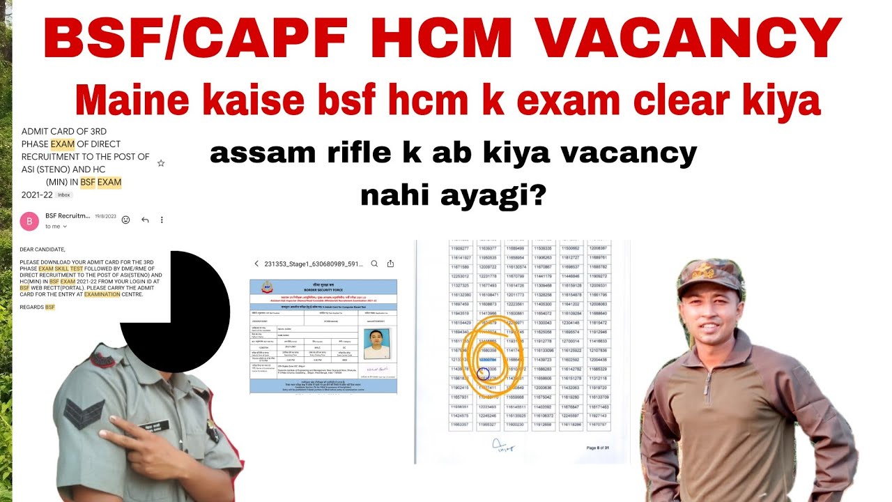 BSF/CAPF HCM NEW VACANCY 2024|| make your life - YouTube