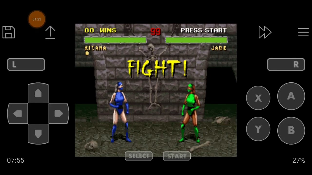 Mortal Kombat II (SNES) - Kitana vs Jade - YouTube
