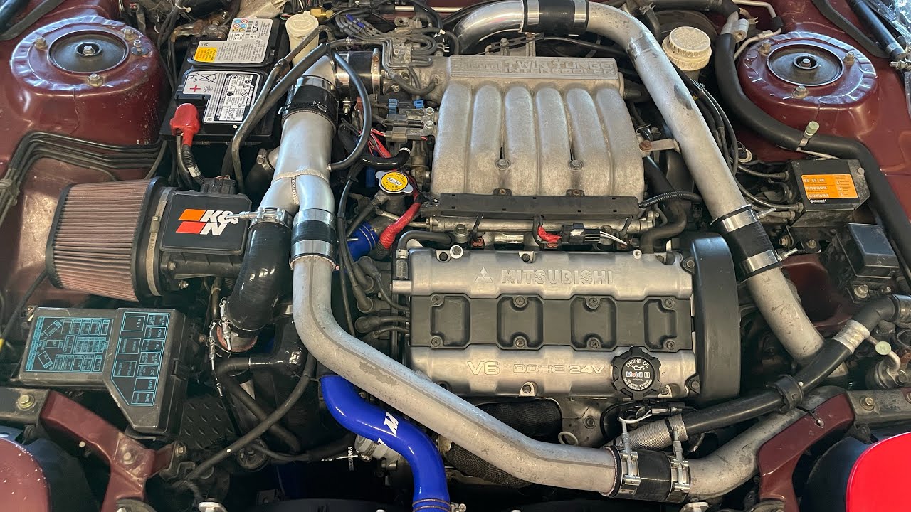 3000gt vr4 new engine first start and painting continues part 13 - YouTube