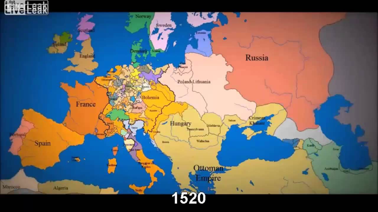 Map of Europe 1143-2012 - YouTube