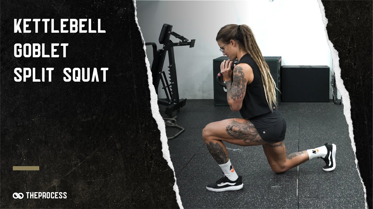 Kettlebell Goblet Split Squat - YouTube