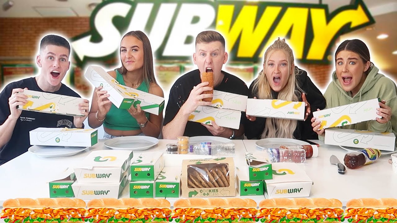 Last to STOP Eating SUBWAY Wins £1,000 - Challenge *VS YOUTUBERS* - YouTube