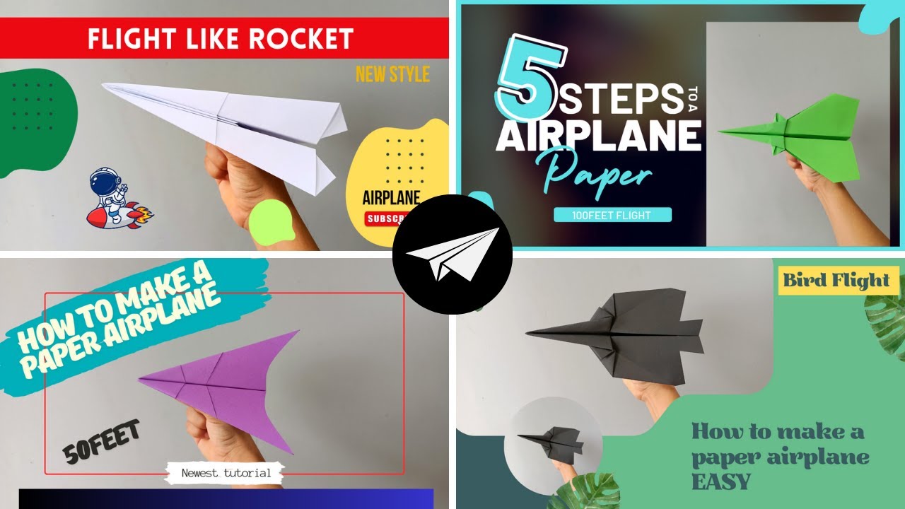How to make the easiest 4 paper airplanes in the world - YouTube