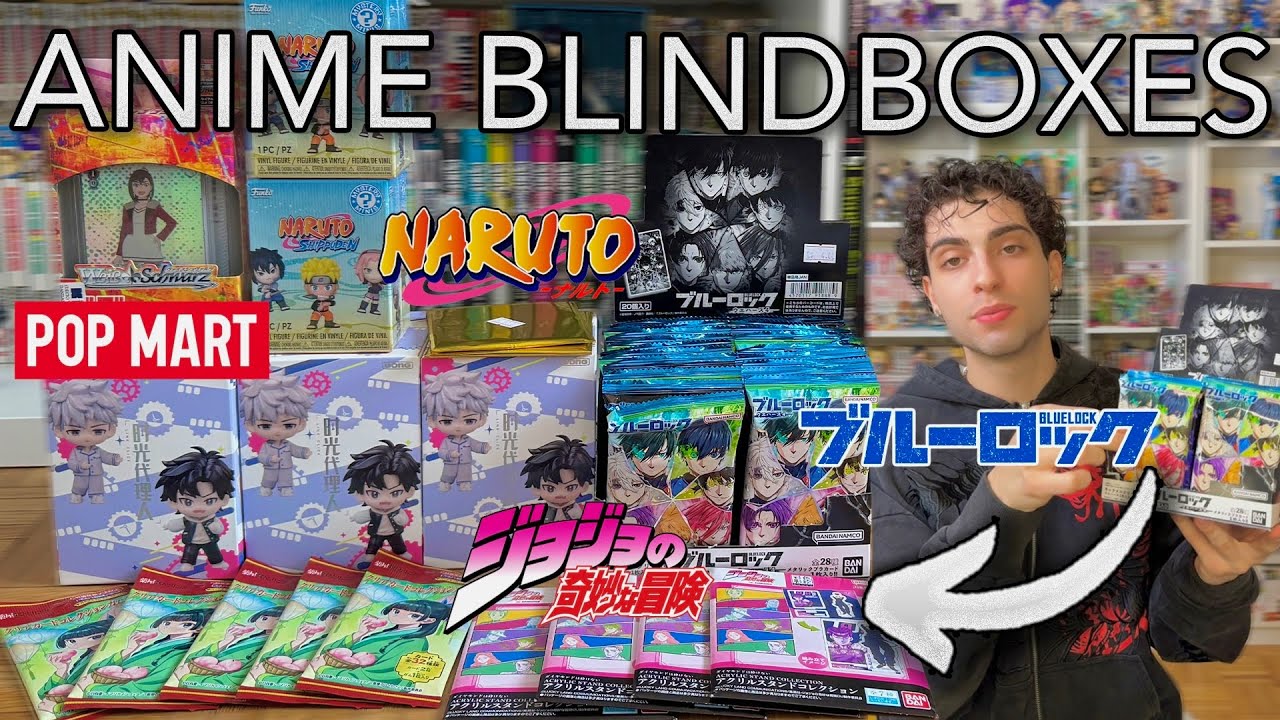 opening anime blindboxes: blue lock, naruto, jjba, apothecary diaries ...
