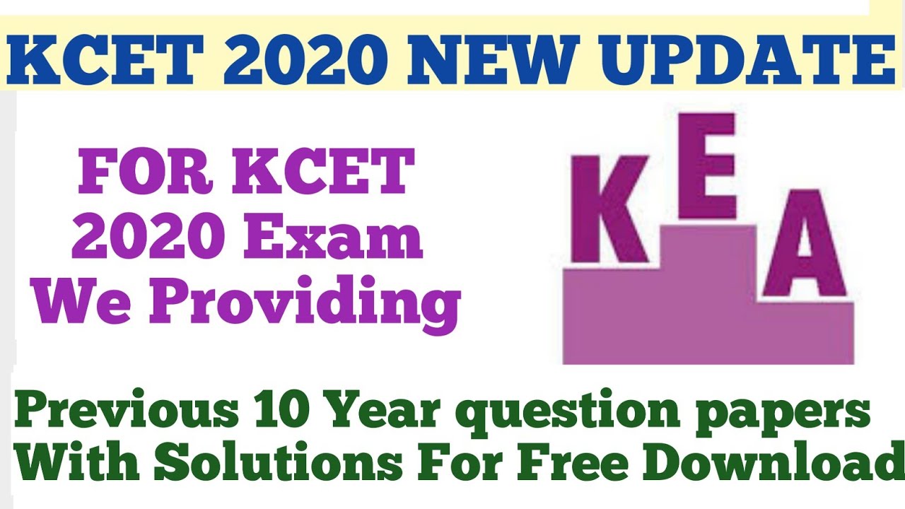For KCET 2020 preparation Free KCET 2020 Previous Year Question Papers ...