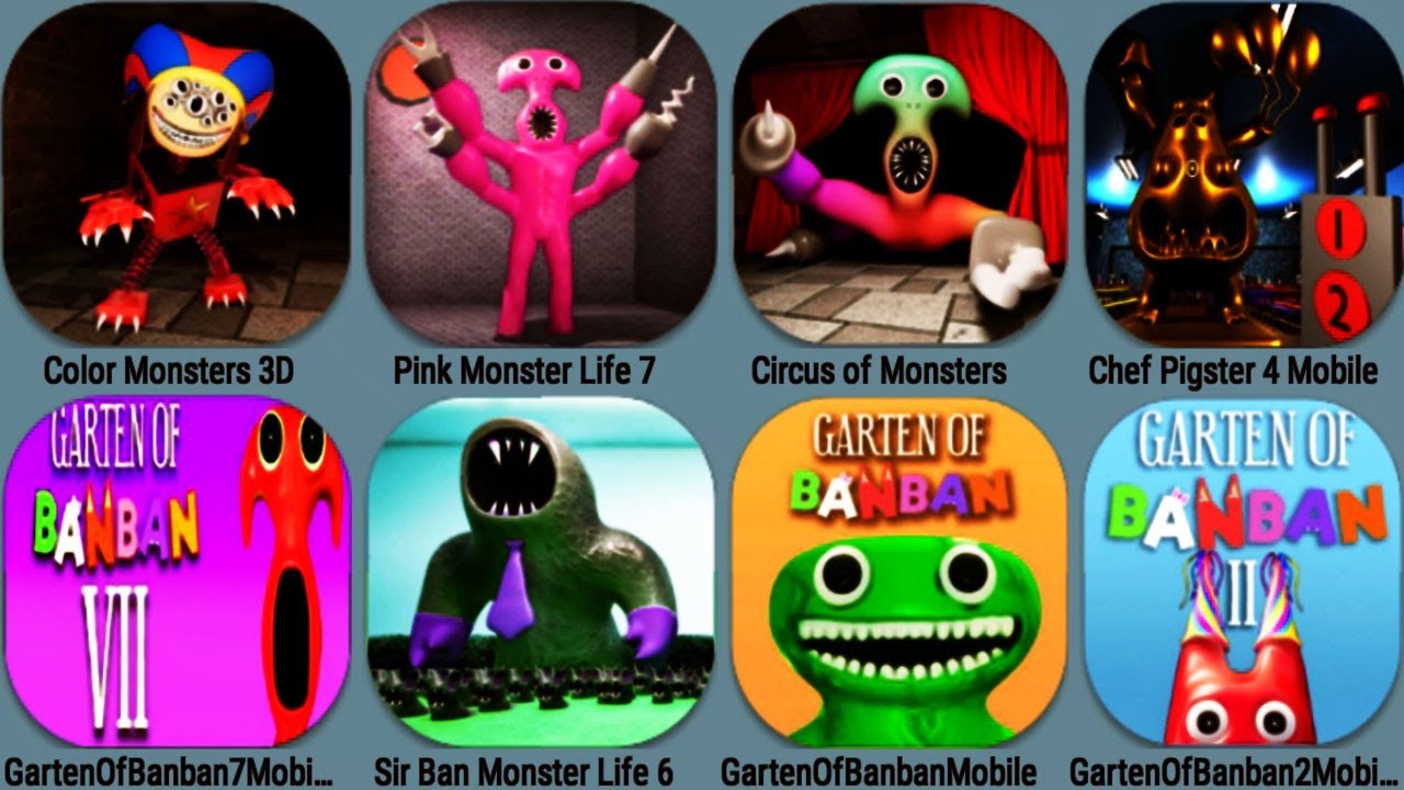 Garten Of Banban 7 All Boss : Bittergiggle + Citizen Alien ,Color ...