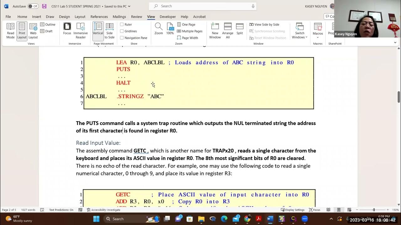 CIS11 Lab 5: Solving Problem in LC-3 - YouTube