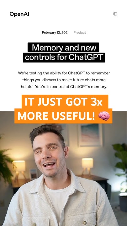 ChatGPT's NEW Memory Feature Makes OpenAI 10x More Useful! #technews #chatgpt - YouTube