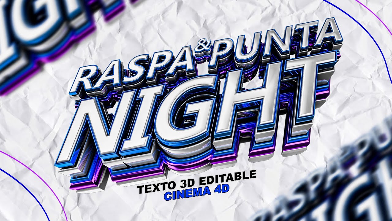 🔥Texto 3D EDITABLE CINEMA 4D | Texto 3D Para Flyers | Free Download Template Cinema 4D - YouTube