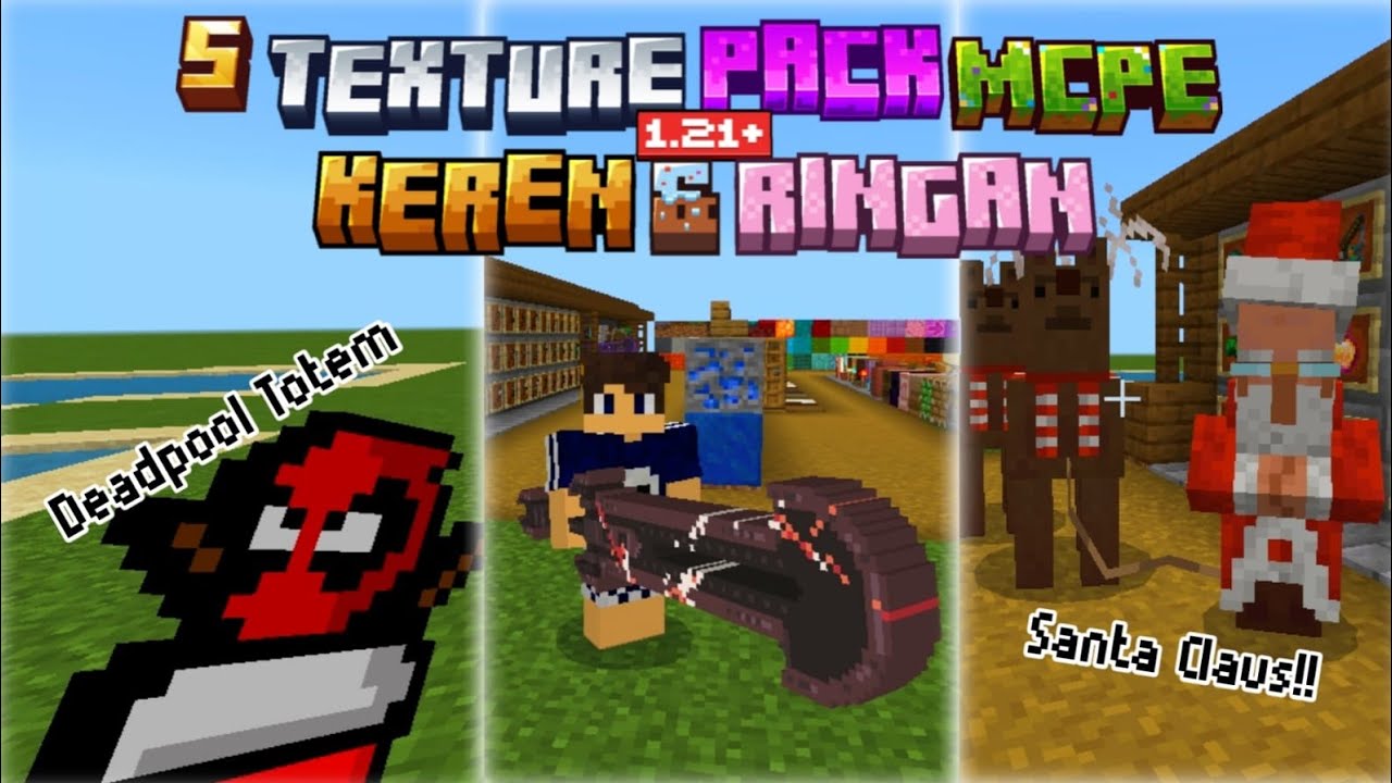 5 Texture Pack MCPE 1.21 Keren & Ringan Untuk Survival - YouTube