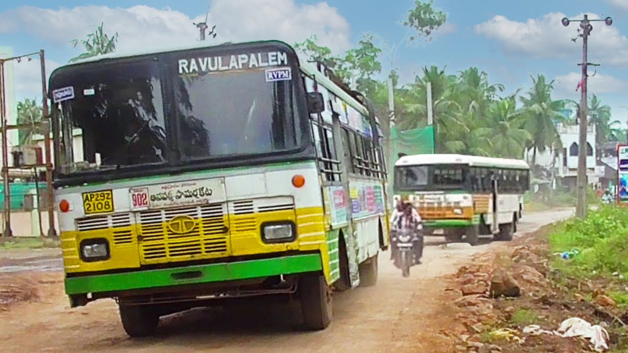 Indian Bus Videos | Struggle Bus Driving in Village Mud Road | Bus ...