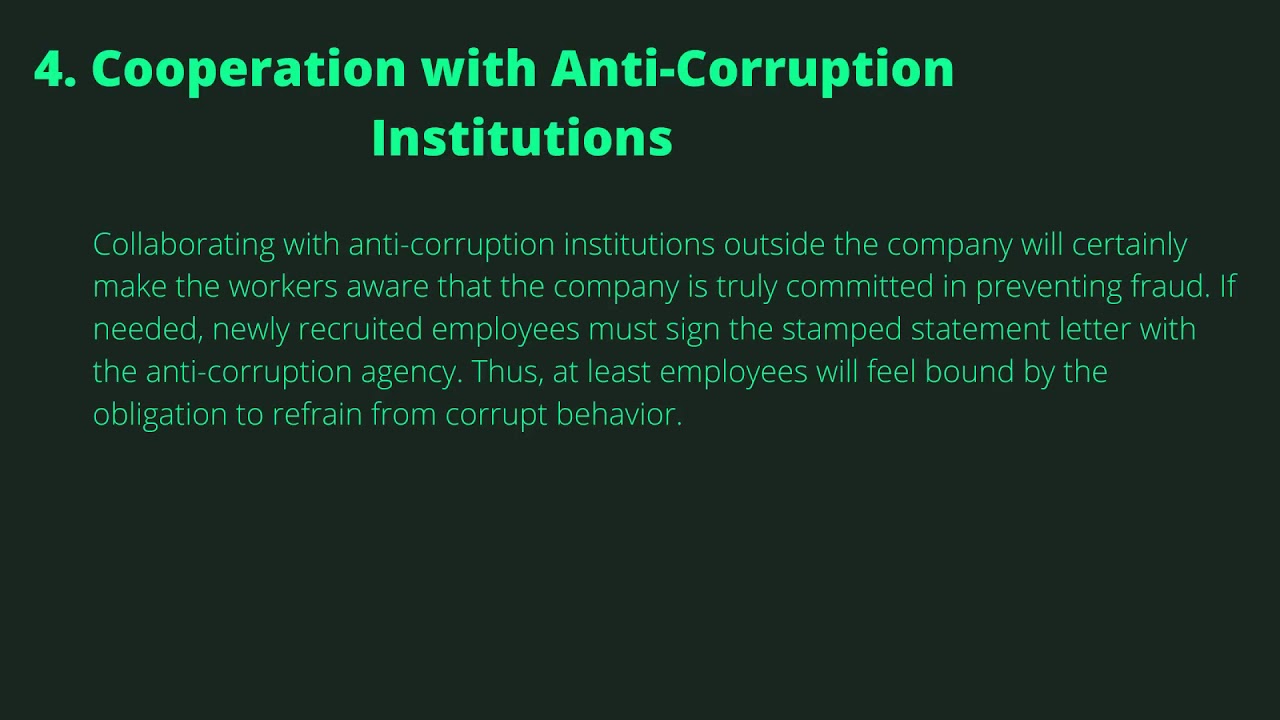 Ways to Prevent and Combat Corruption. - YouTube