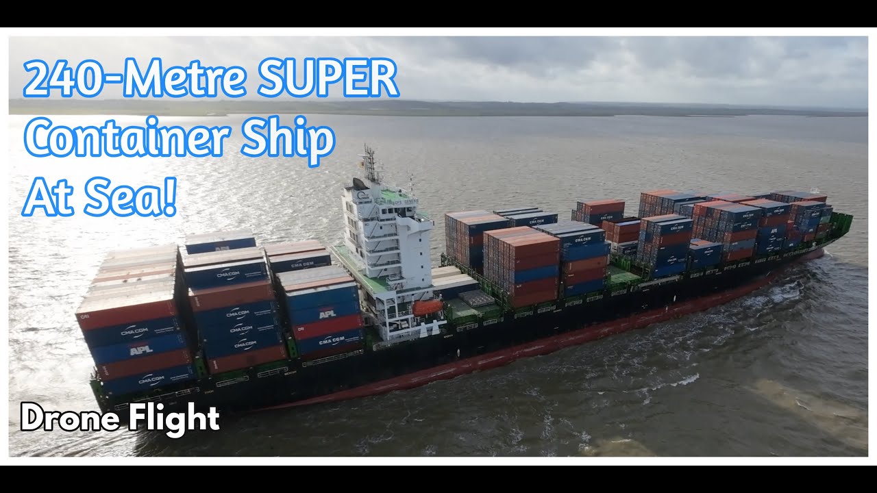 Huge 240-Metre Container Ship At Sea! (Filmed With DJI Avata Drone ...