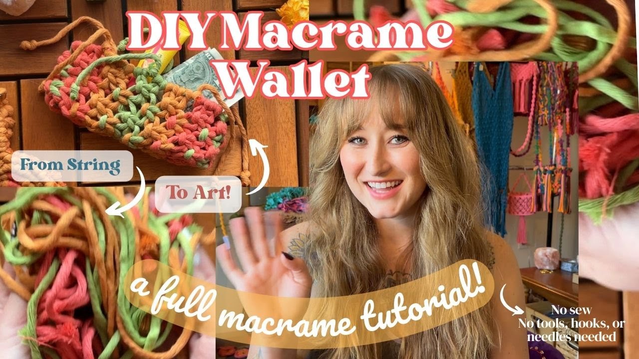 DIY Macrame Wallet Full Tutorial (beginner friendly) - YouTube