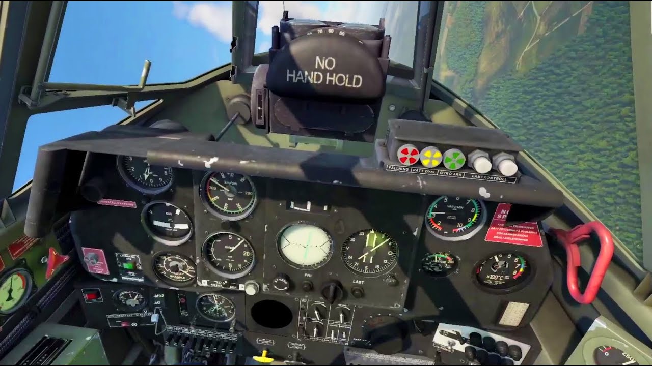 Бой на Saab J21RA в VR шлеме в War Thunder. СБ режим. - YouTube