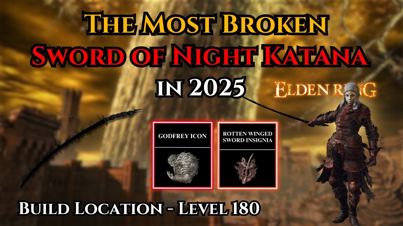 Sword of Night Katana Best Dexterity Build Elden Ring +2025 DLC Level ...