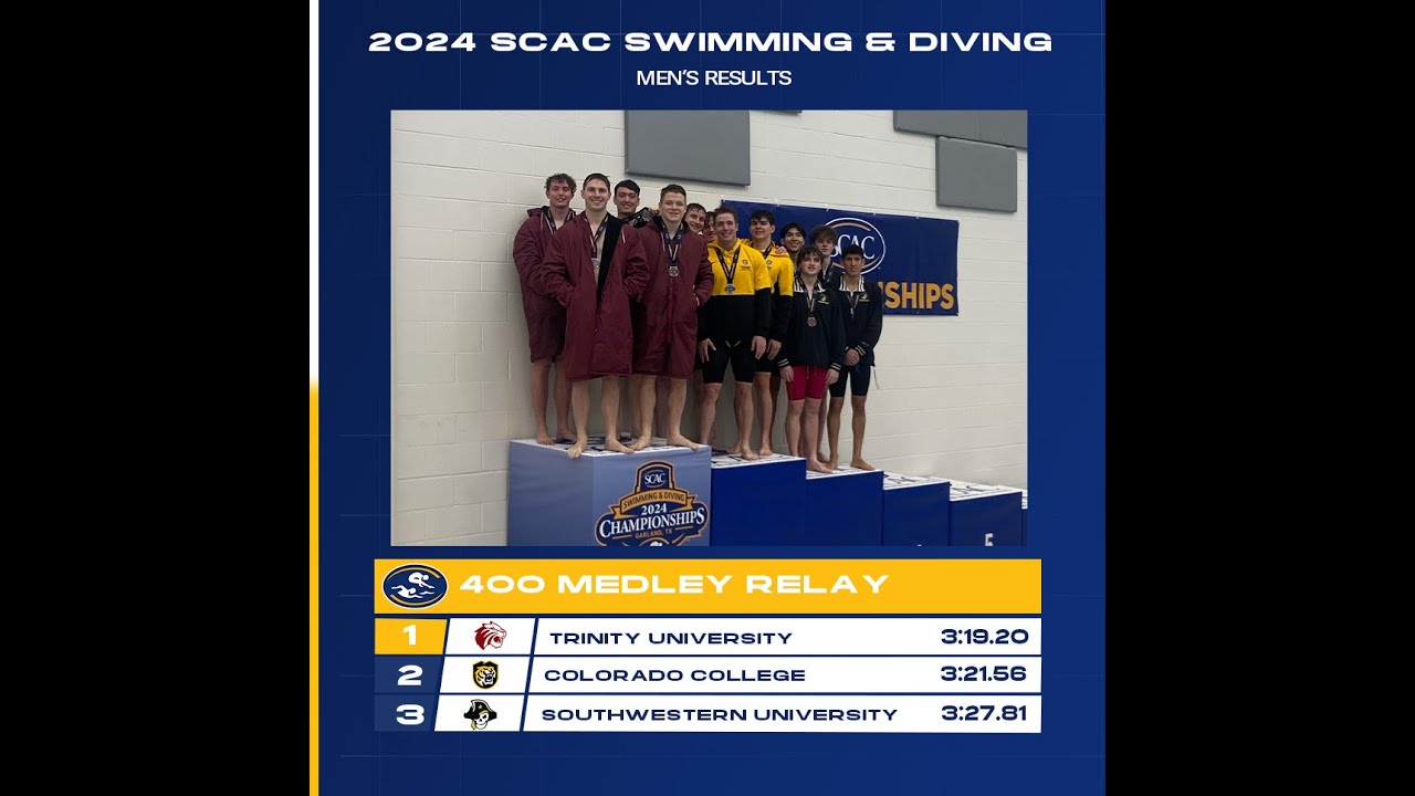 2024 SCAC Swim and Dive Championships: Trinity University Men's 400 ...