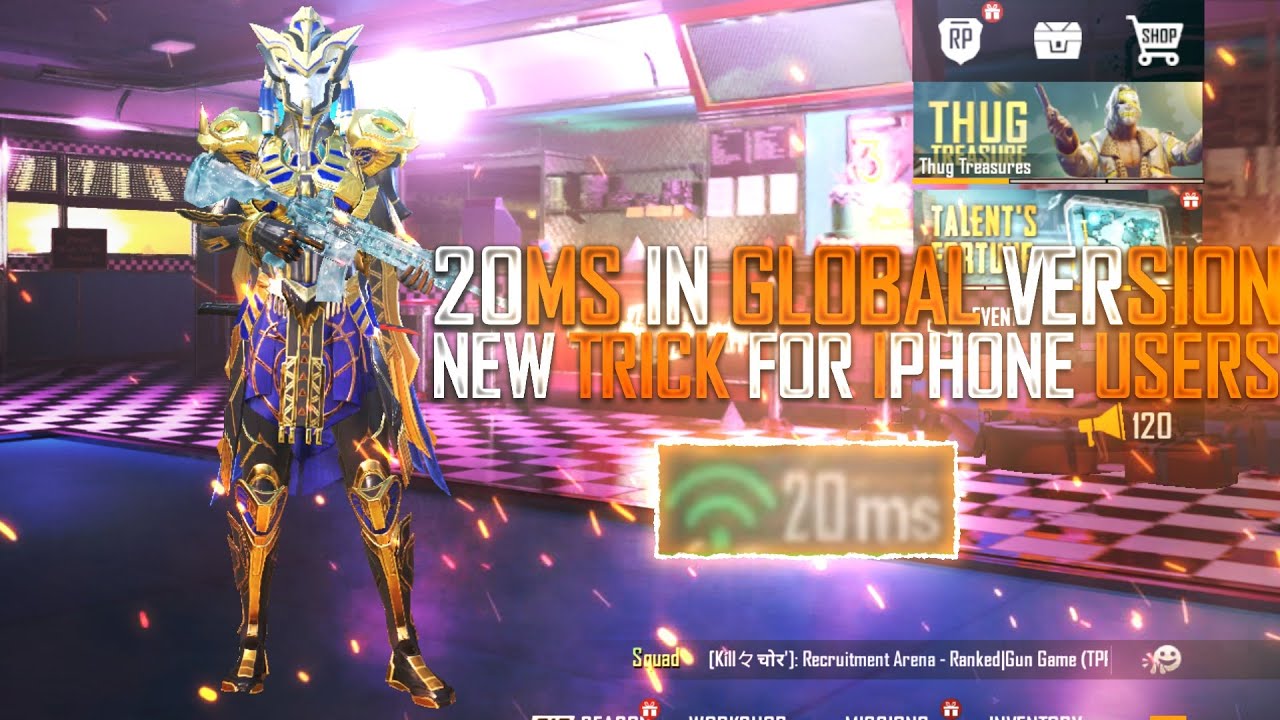 How to Get 20Ms In Global Version in Iphone💚 | Pubg Mobile | New Trick ...
