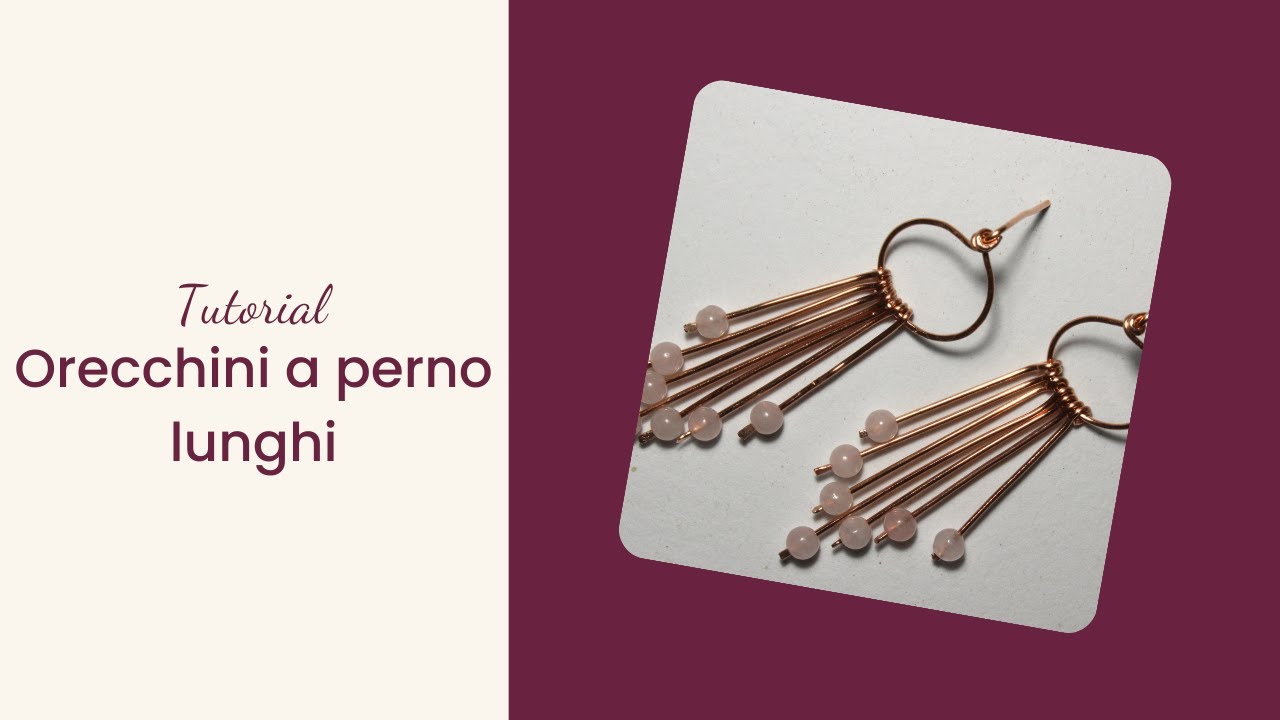 Come creare orecchini a perno lunghi - Tutorial orecchini wire - YouTube