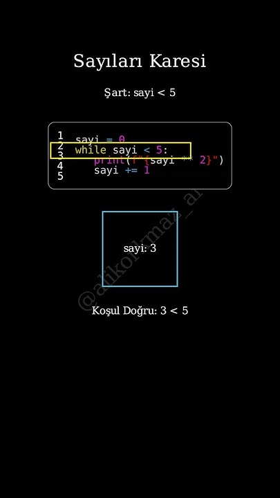 While Döngüsü: Python Kodunu Anlatan Kısa ve Özet Animasyon | @alikorkmaz_ai #pythondersleri ...