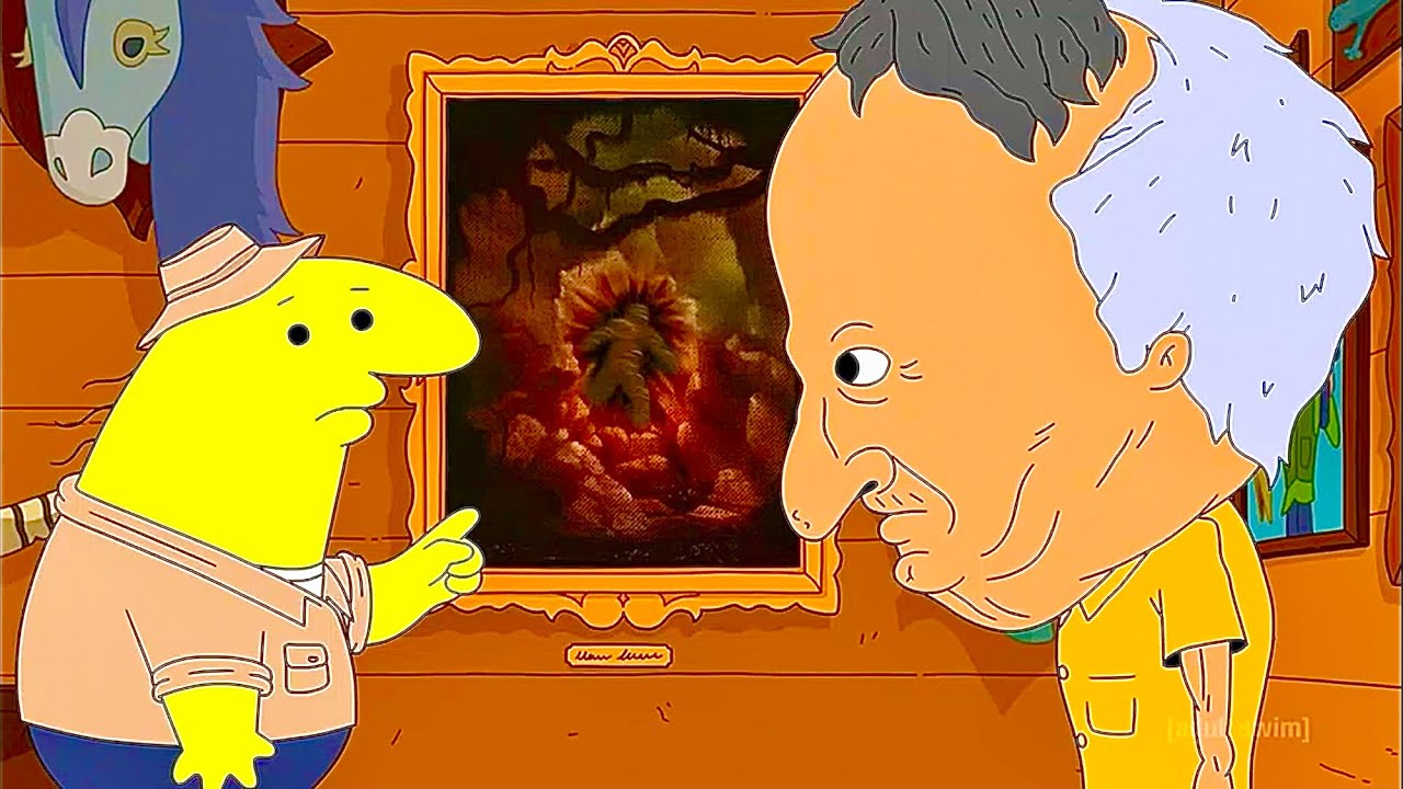 The Painting of the Mysterious Brown Blur | Smiling Friends S3:E5 Clip ...