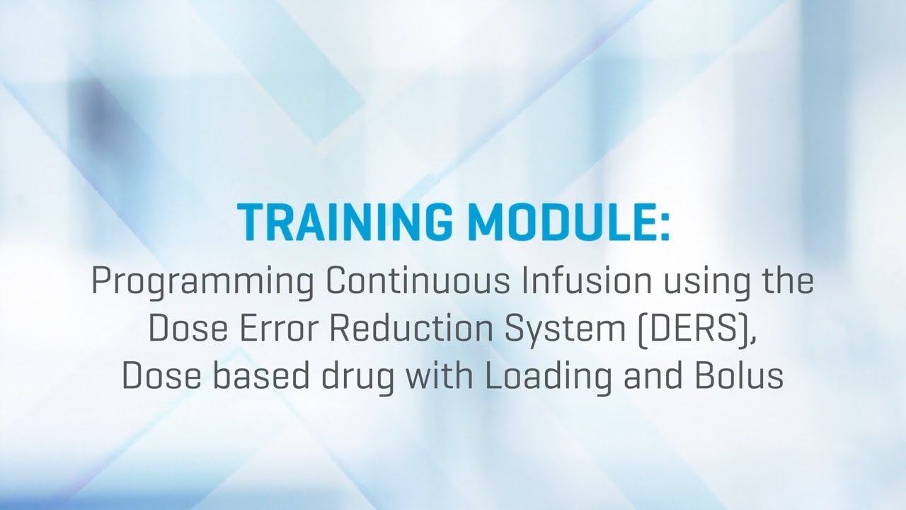 Training: Novum IQ Syringe: How to Program Continuous Infusion with ...