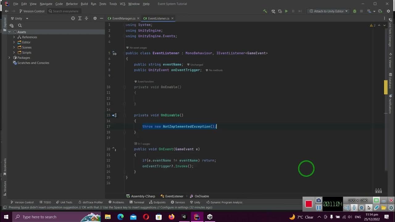 Ultimate Event System | Part - 2 | Unity Tutorials in Urdu/Hindi - YouTube