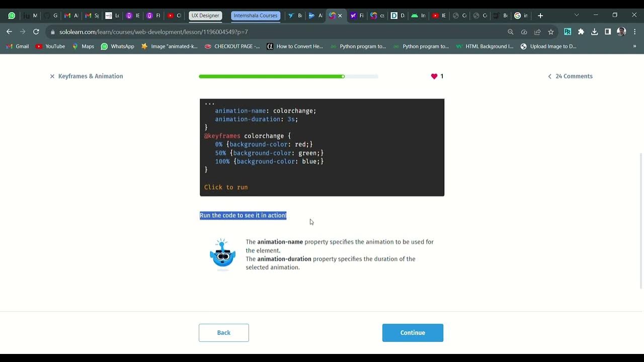 60 Keyframes & Animation | Web Development | Sololearn Answers - YouTube