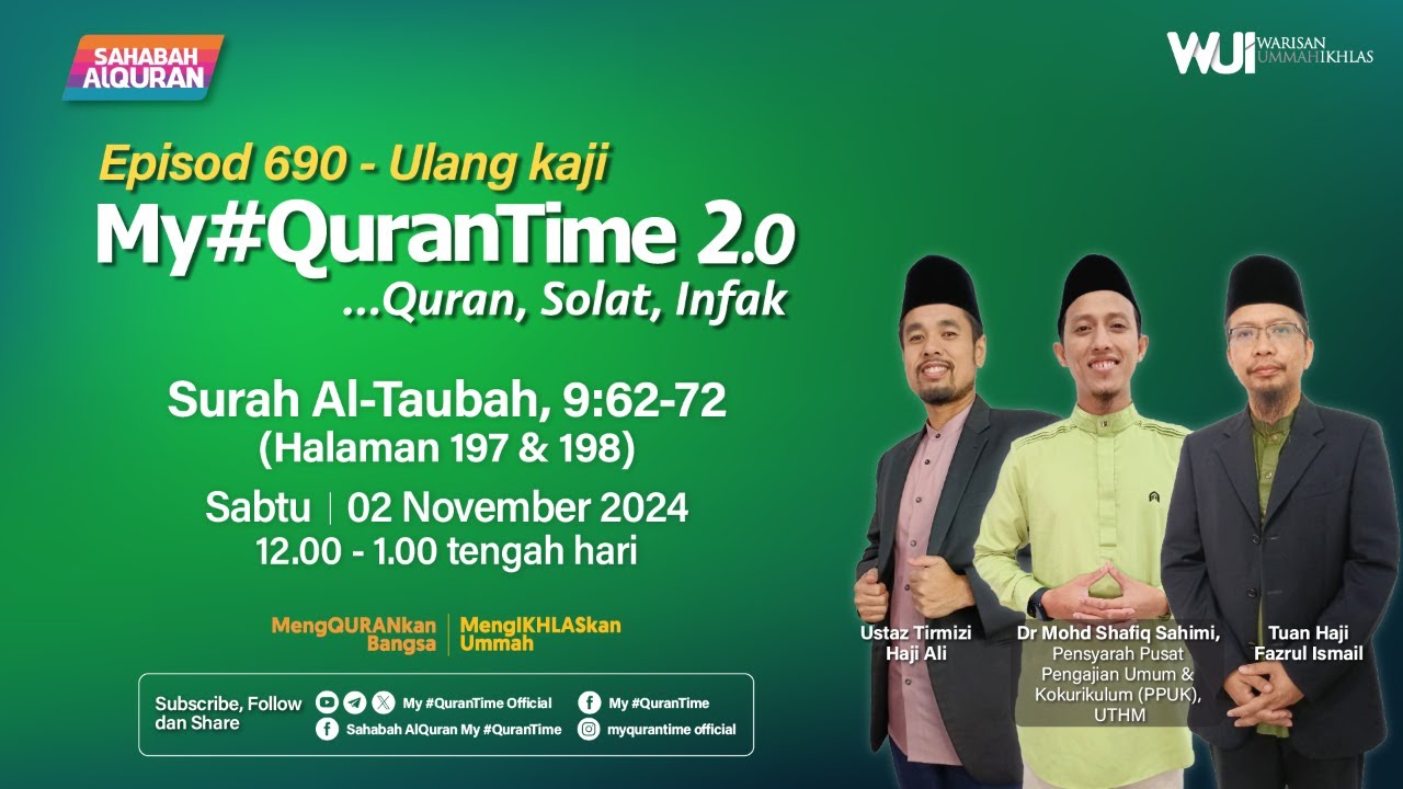 (Ulangan) Ep 690 My #QuranTime 2.0 Sabtu 2 Nov 2024 Ulang Kaji M/S 197-198 Bersama Tokoh Ilmuan ...
