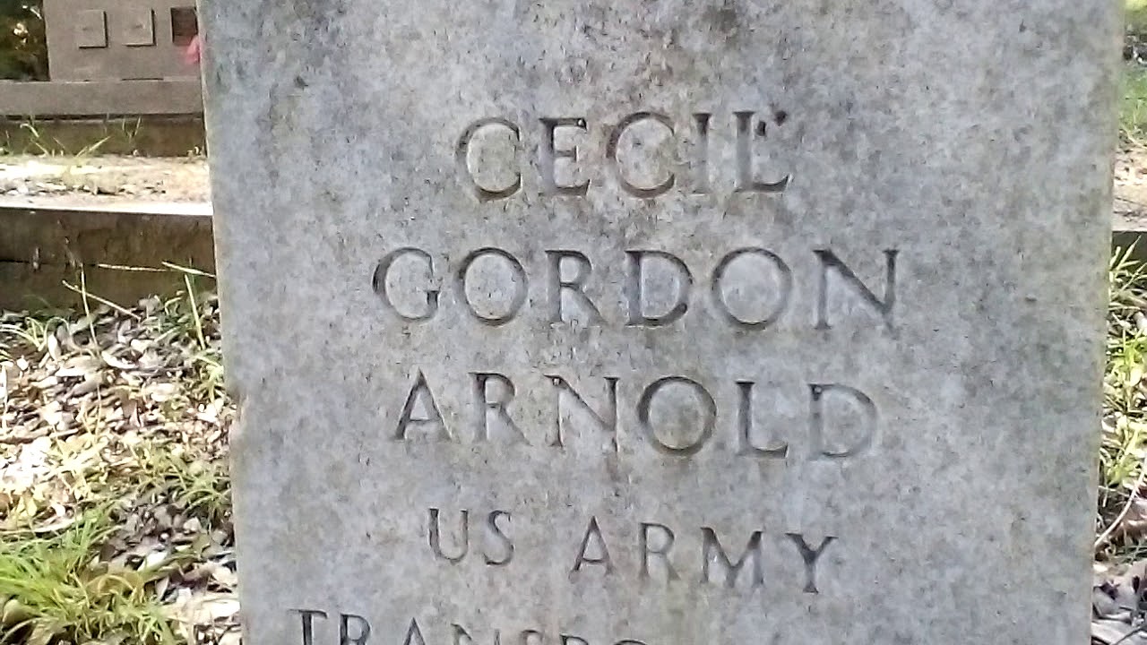 Cecil Gordon Arnold U.S hero U.S army transport SYC.Brooklyn Australia ...
