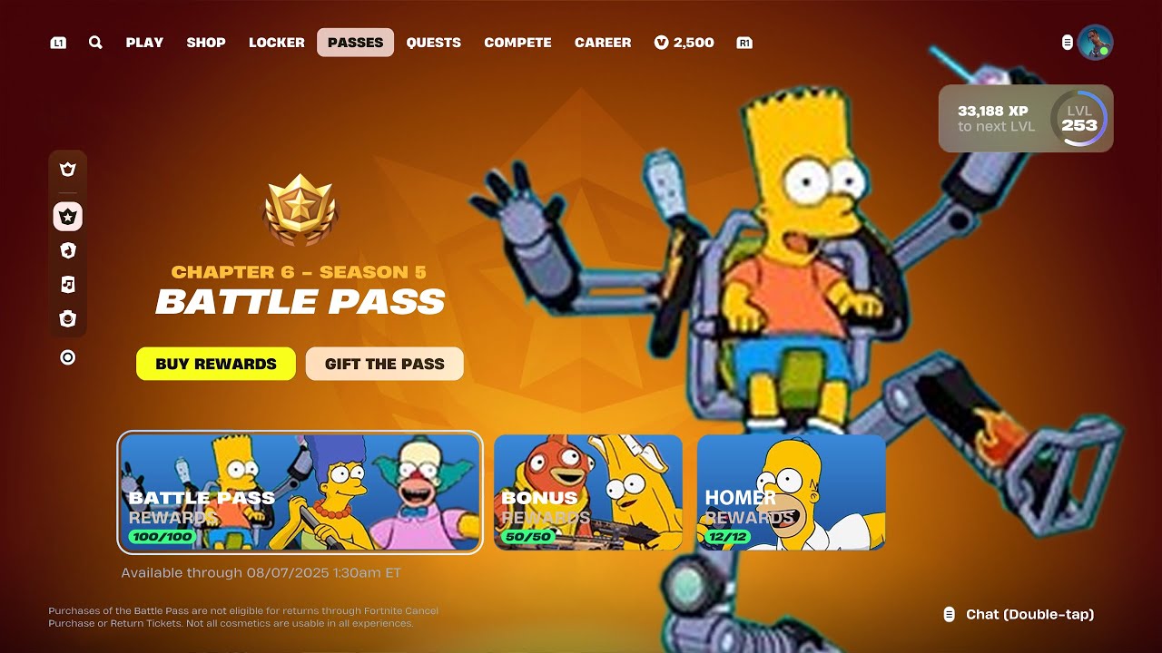 Fortnite The Simpsons Battle Pass - YouTube