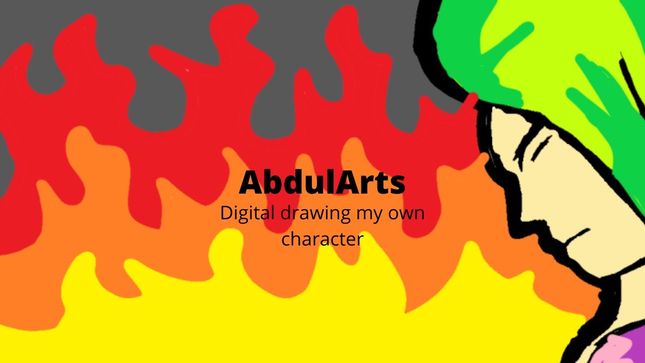 Digital drawing my own character - YouTube