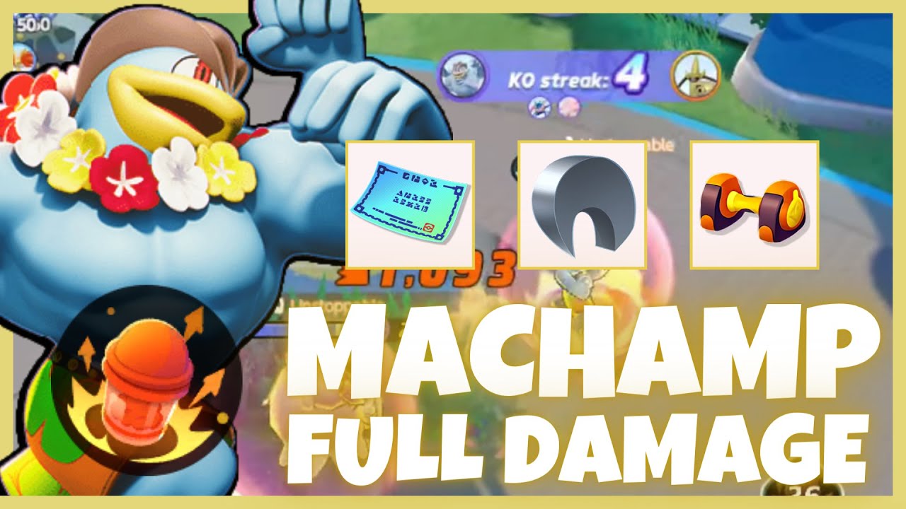 Machamp Full Damage Build - Pokemon Unite ( Master Rank ) - YouTube