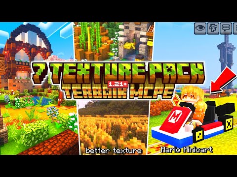 7 TEXTURE PACK MCPE 1.21-1.26 TERBAIK & REALISTIC BUAT SURVIVAL! 