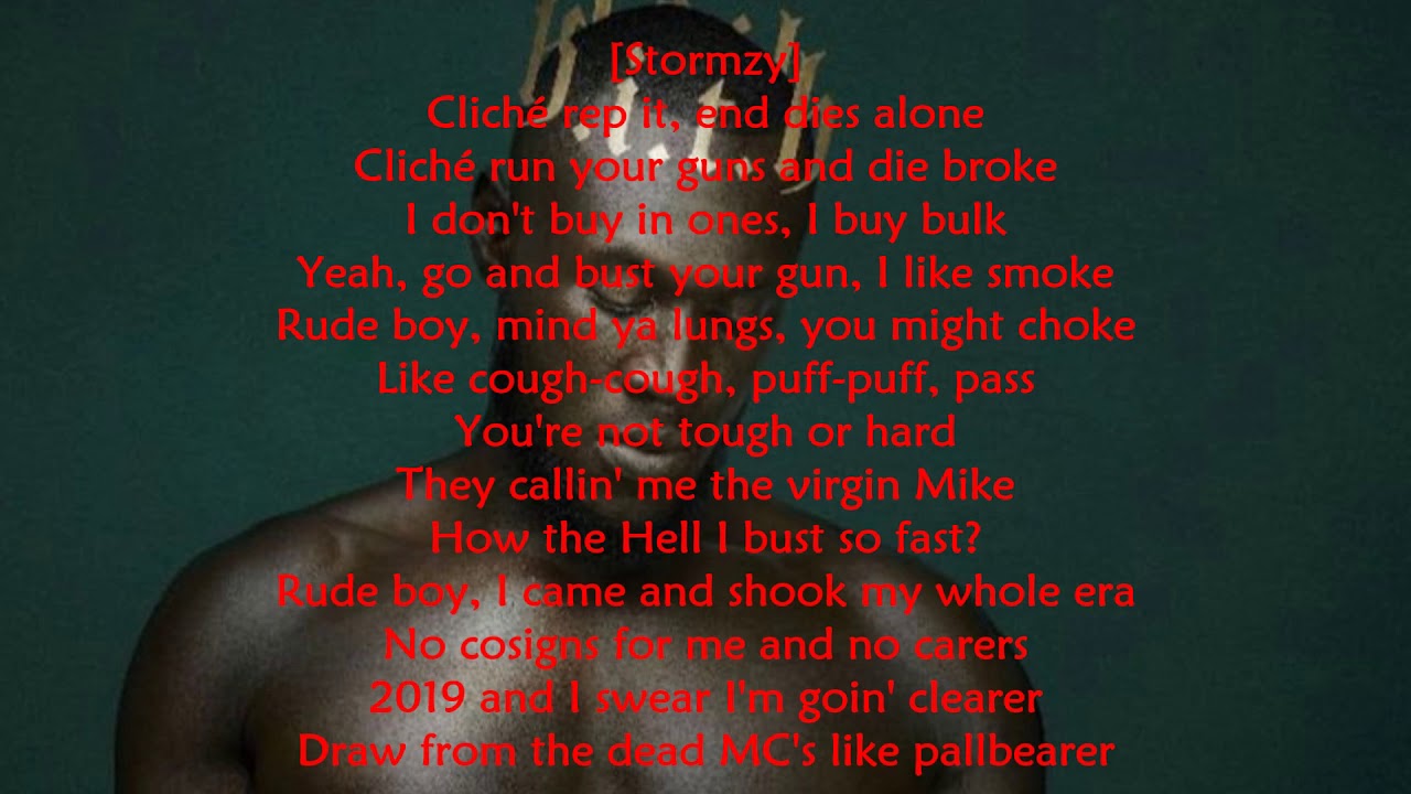 Stormzy - Audacity (feat Headie) One [Lyrics video] - YouTube