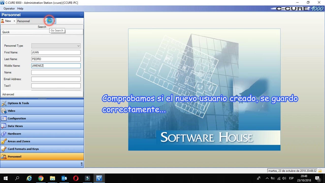 CCURE 9000 NUEVO USUARIO - YouTube