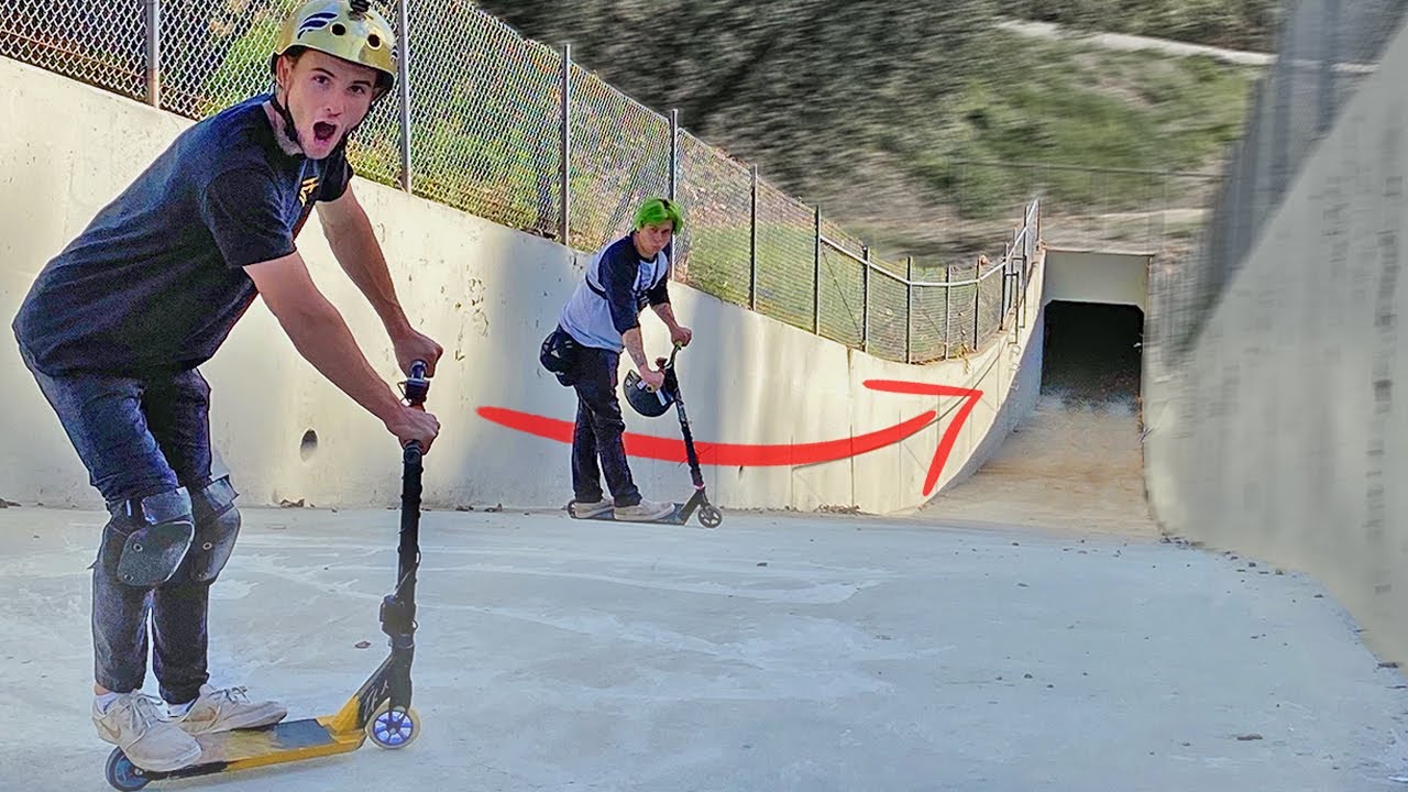 FASTEST Scooter Hillbomb Into UNDERGROUND Tunnels! - YouTube