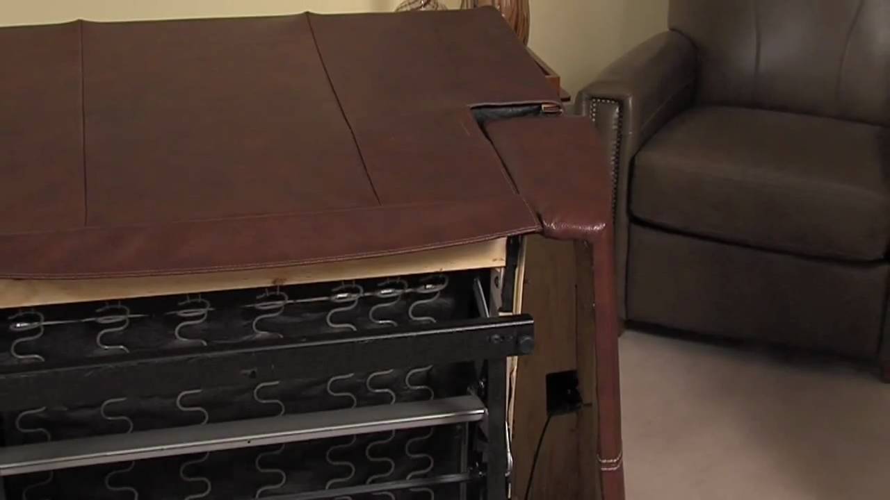How To Adjust The Adjustable Glides On A La-Z-Time Reclining Sofa - YouTube