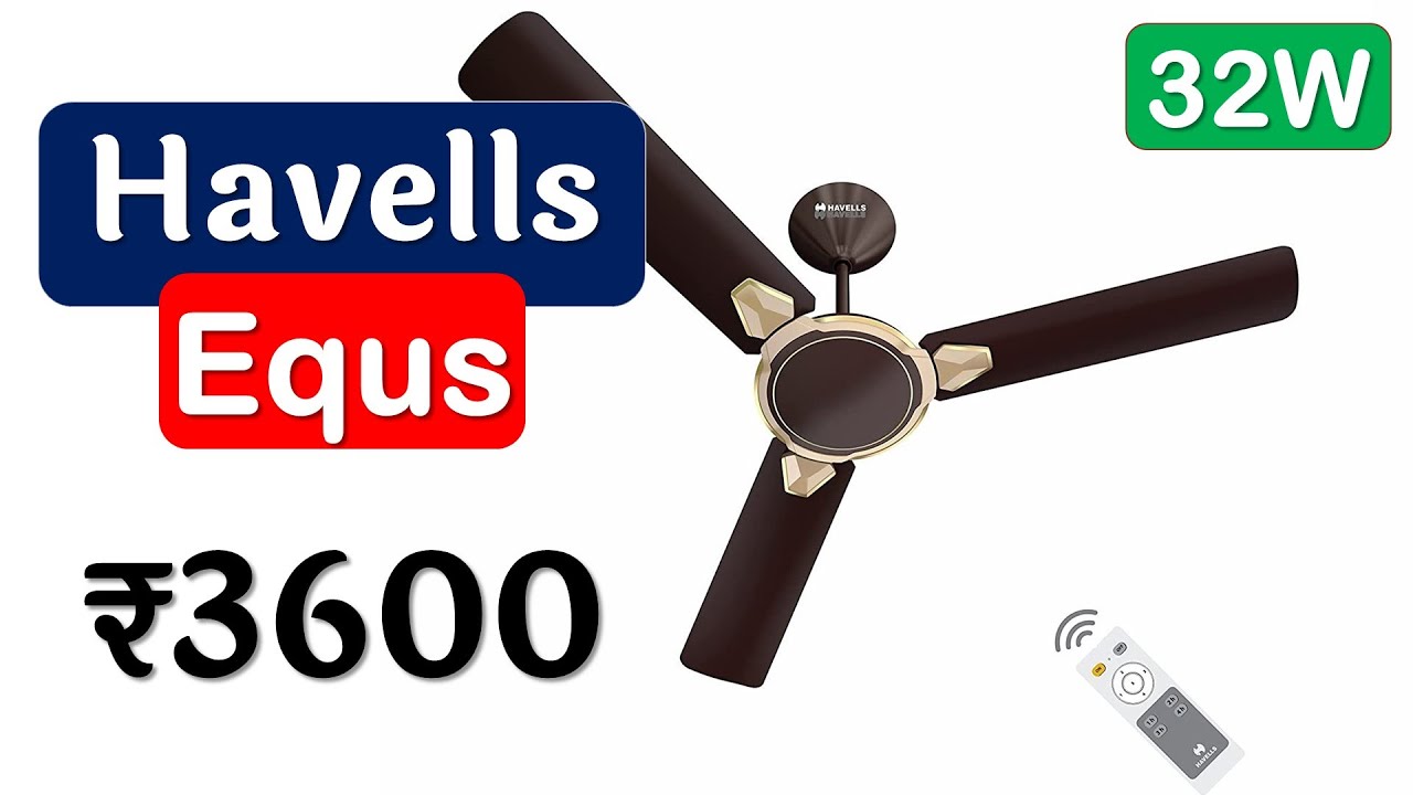 👉Havells Equs Designer Fan Review🔥सीलिंग फैन🔥32W BLDC Ceiling Fan with ...