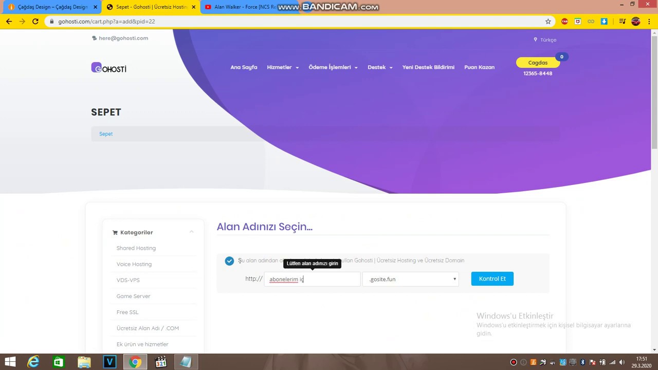 BEDAVA .COM ALAN ADI VE BEDAVA HOSTİNG 2020 - YouTube