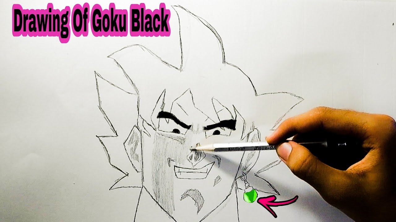 GOKU BLACK Drawing With Pencil Shading | Dragon Ball Super |Sarthak ...