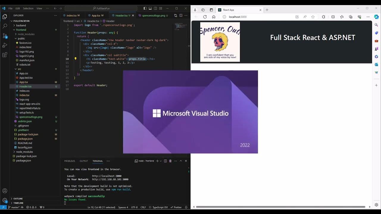The Full Stack (React & ASP.NET) - 04 - API Setup - YouTube