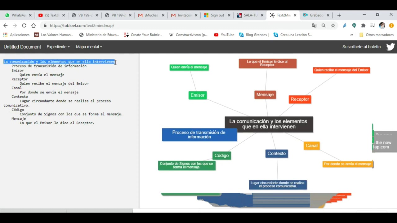 Tutorial Uso de la aplicación Text2mindmap Seminario ATAL - YouTube