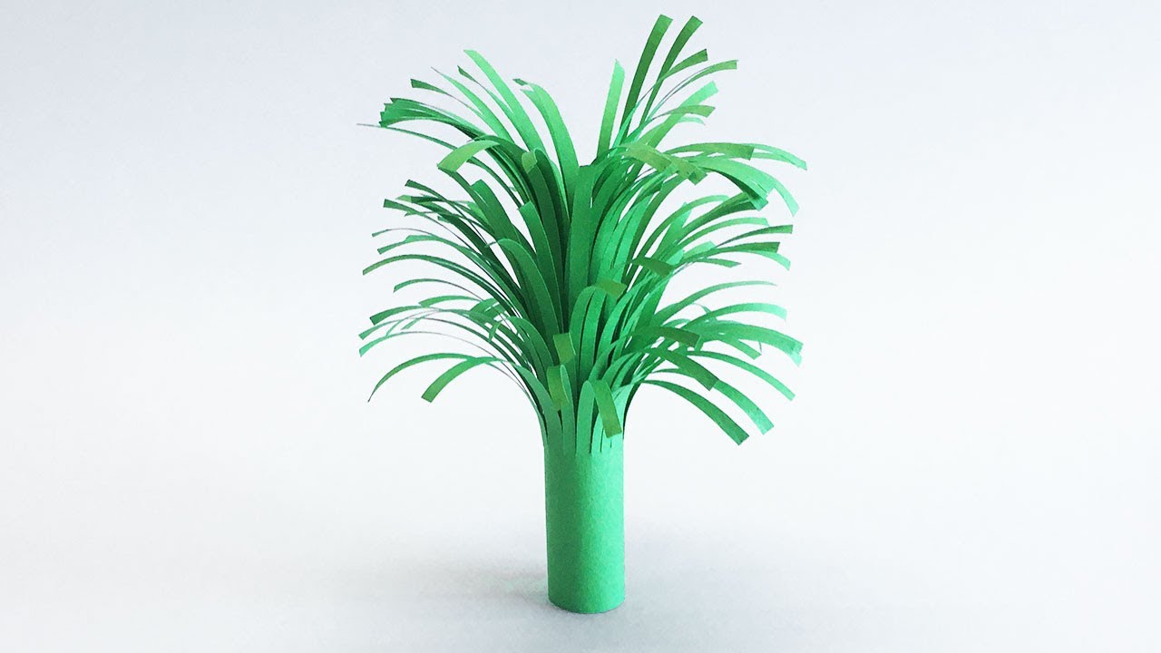 3D Paper Fountain Grass | Green Foliage | Bush Plant | Tree Leaves ...