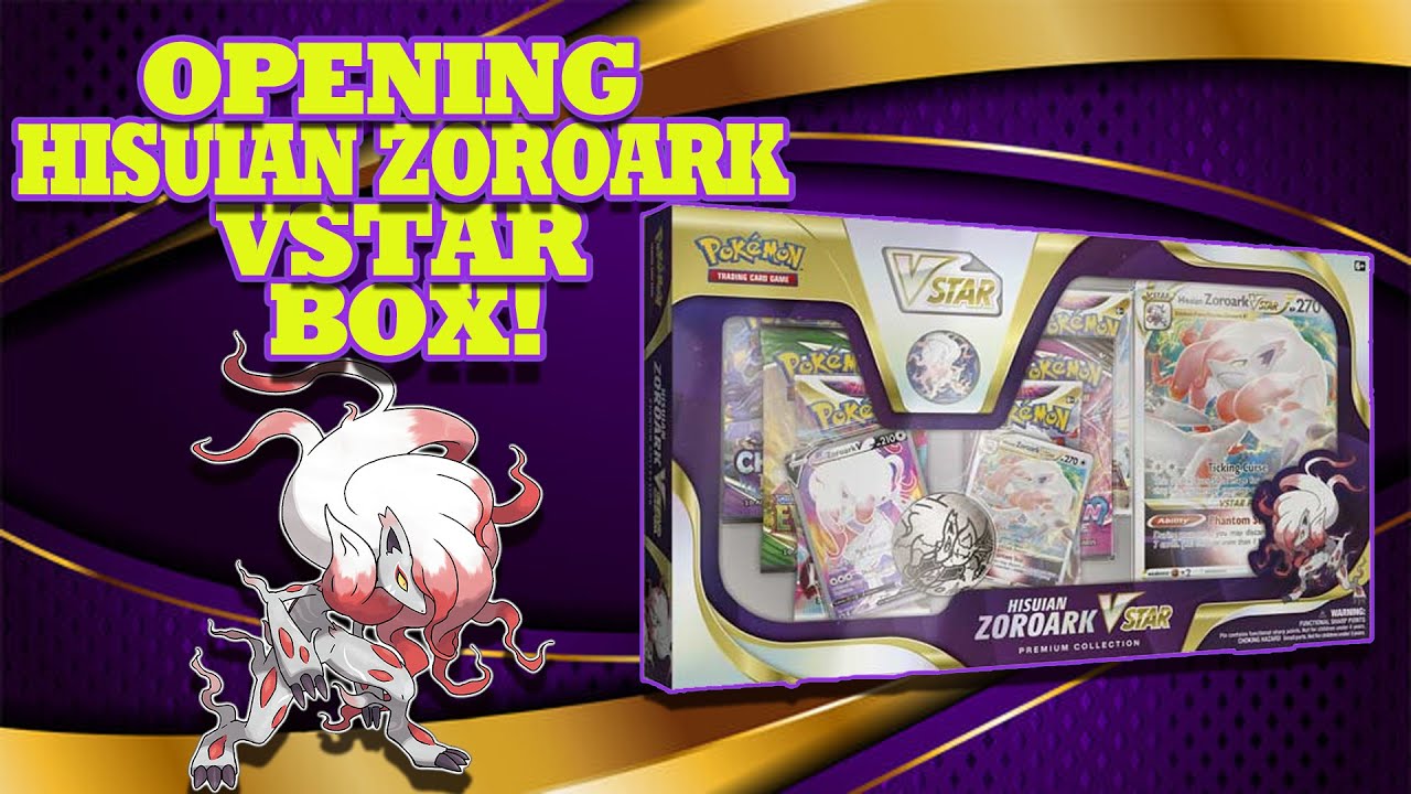 Opening *NEW* Hisuain Zoroark Vstar Premium Collection Box!! - YouTube