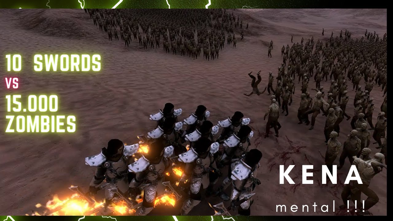10 Swords VS 15.000 Zombies || Ultimate Epic Battle Simulator Gameplay ...